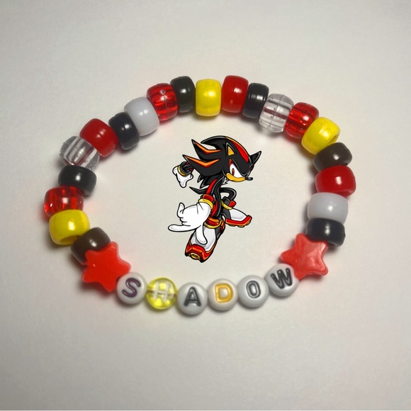 Jewelry | Shadow The Hedgehog Kandi Bracelet | Poshmark